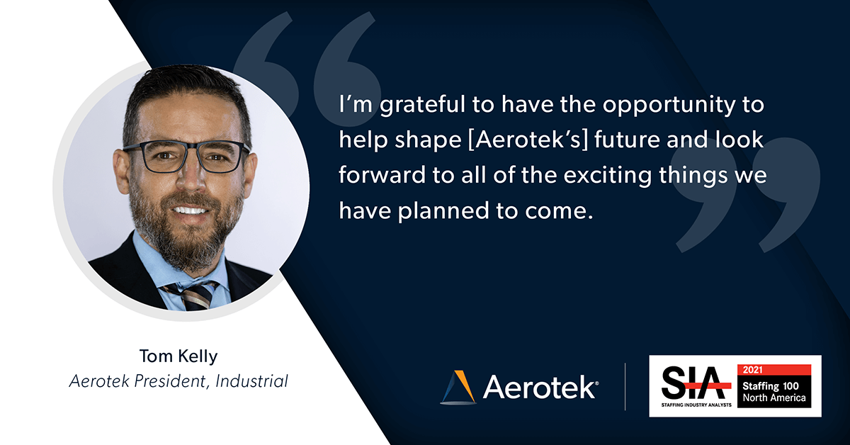 Aerotek’s Tom Kelly Named to SIA’s 2021 Staffing 100 List