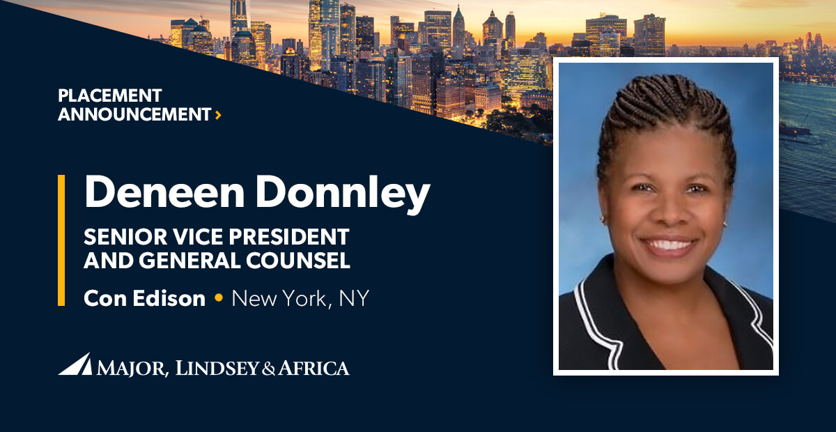 MLA Places Deneen Donnley as Senior Vice President and General Counsel ...