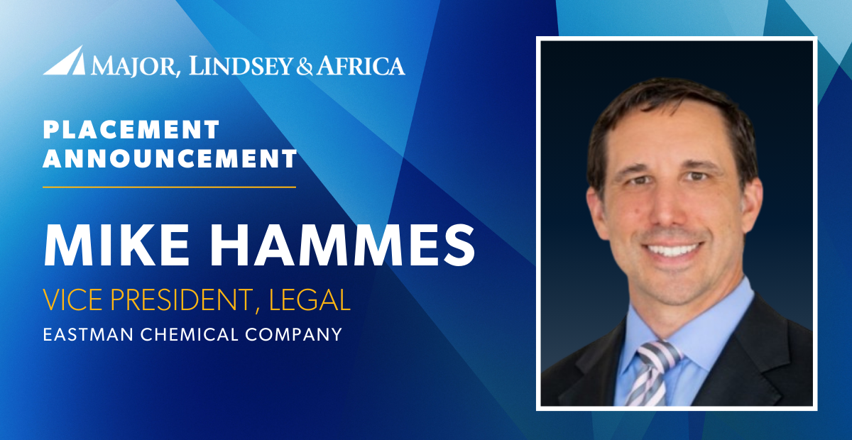MLA Places Michael Hammes as Vice President of Legal with Eastman ...