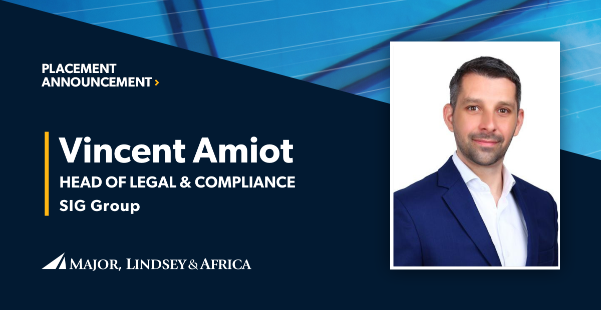 MLA Places Vincent Amiot as Head of Legal & Compliance, Asia Pacific ...