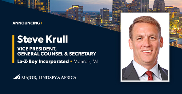 Steve Krull Placed as La-Z-Boy’s Vice President, General Counsel ...