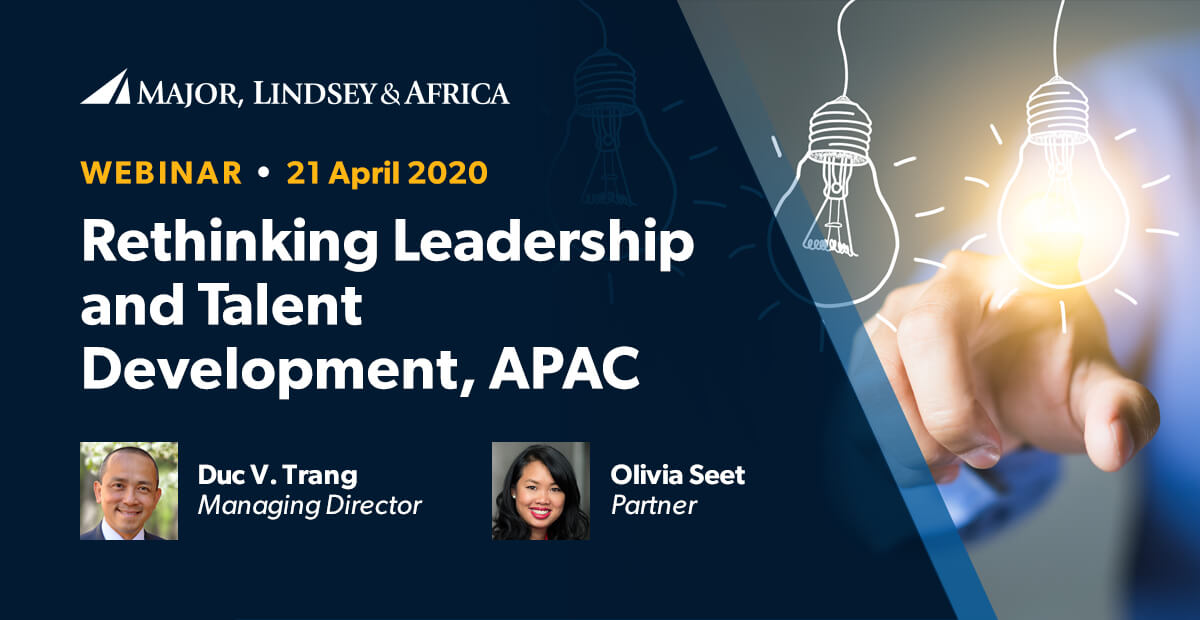 Rethinking Leadership and Talent Development, APAC